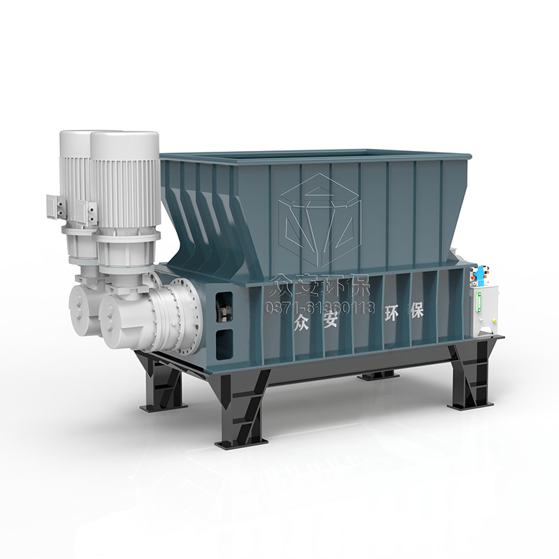 Heavy Duty Two Shaft Municipal Solid Waste Shredder with PLC Control ...